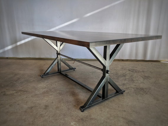 Modern Industrial Dining Table Rustic Farmhouse Dinner Table - Etsy