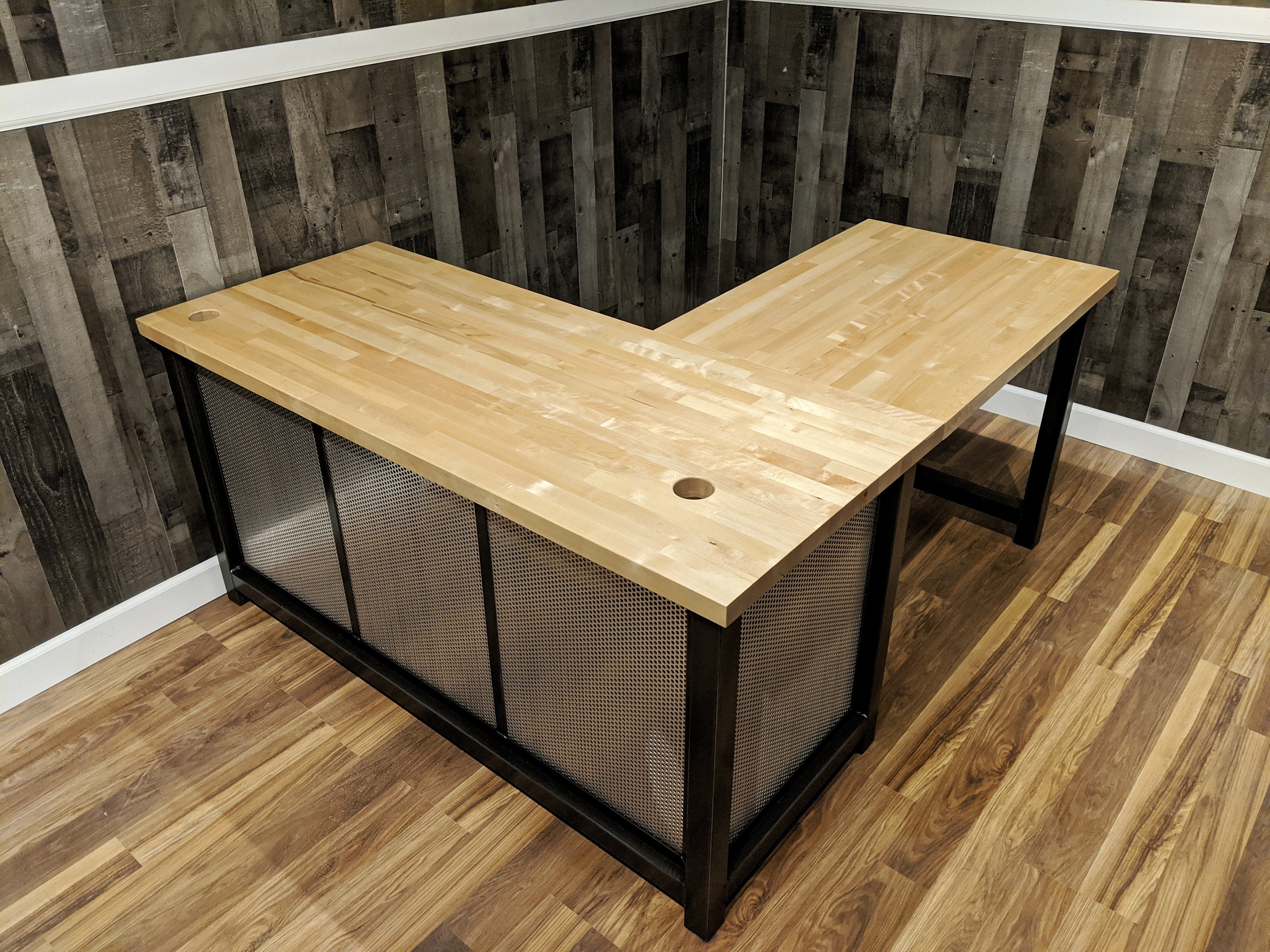 Modern Industrial Corner Desk - Etsy