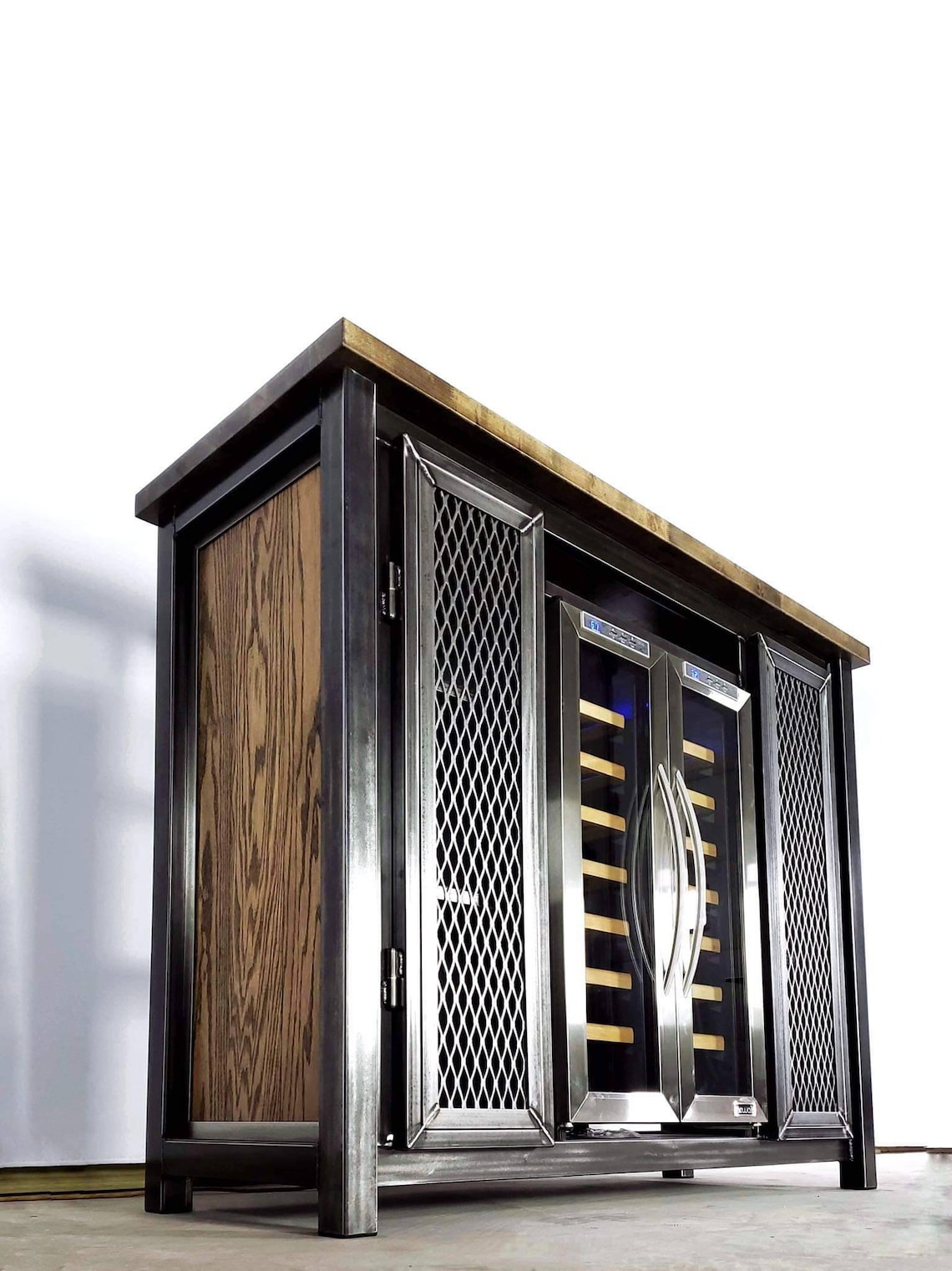 Industrial Wine Cabinet Liquor Cabinet Bar Table - Etsy