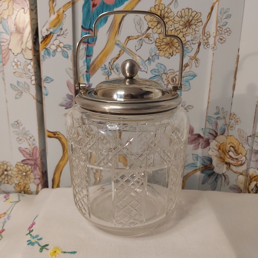 An Antique Biscuit Barrel by Walker and Hall C1900-1910 - Etsy