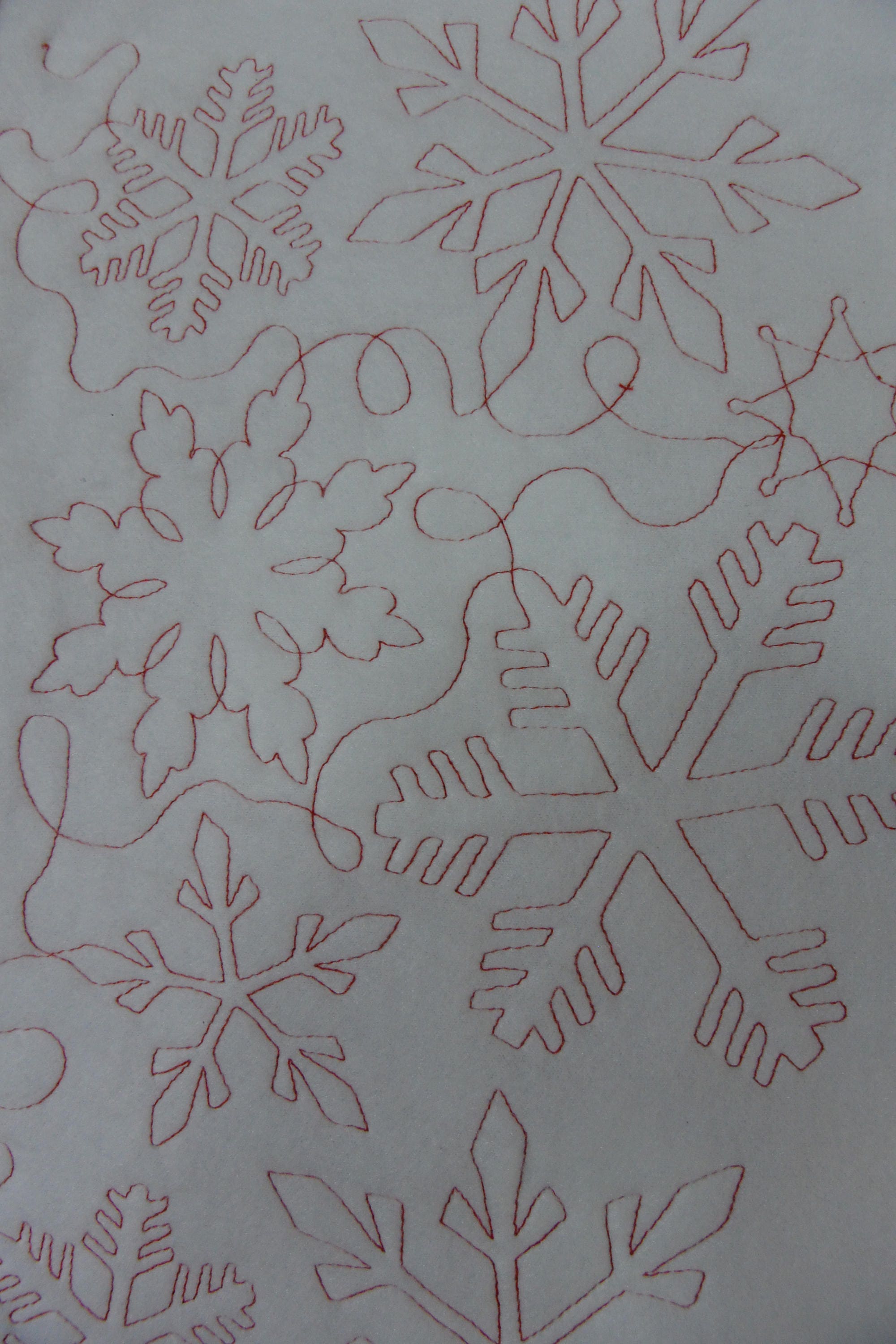 Red Winter Snowflakes Quilt - Etsy