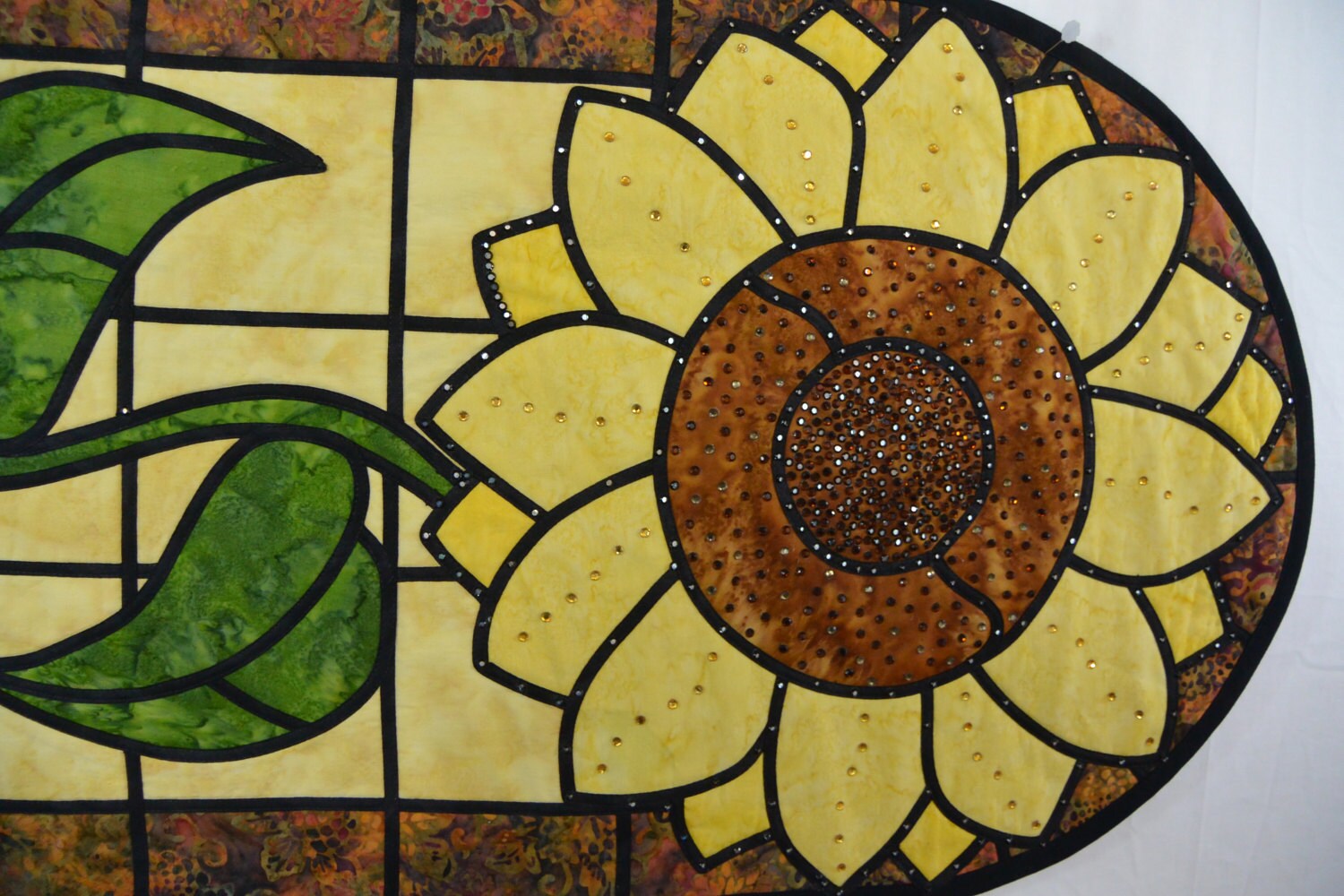 Sunflower Stained Glass Table Runner Etsy