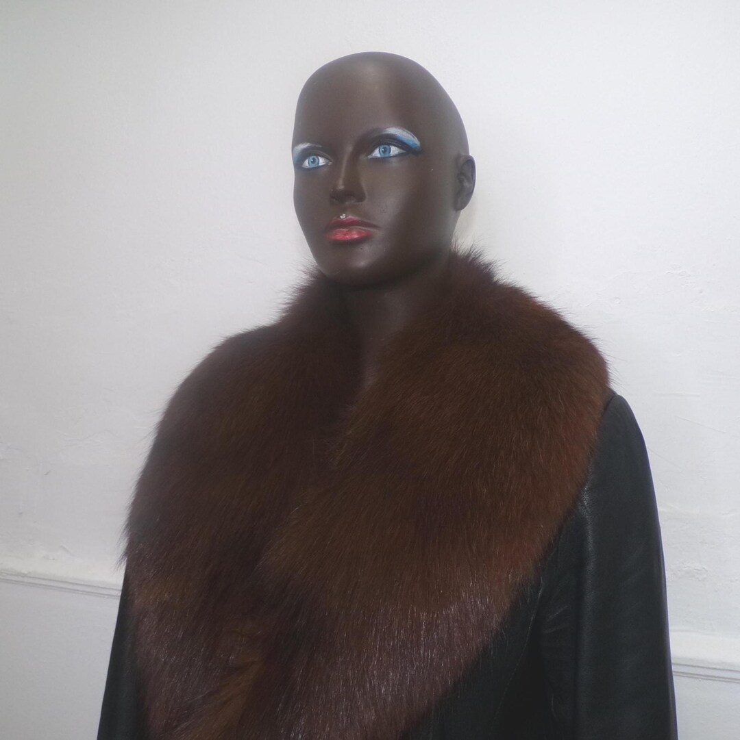 Handmade Brown Fox Fur Collar: Detachable Elegant Fur Scarf - Etsy