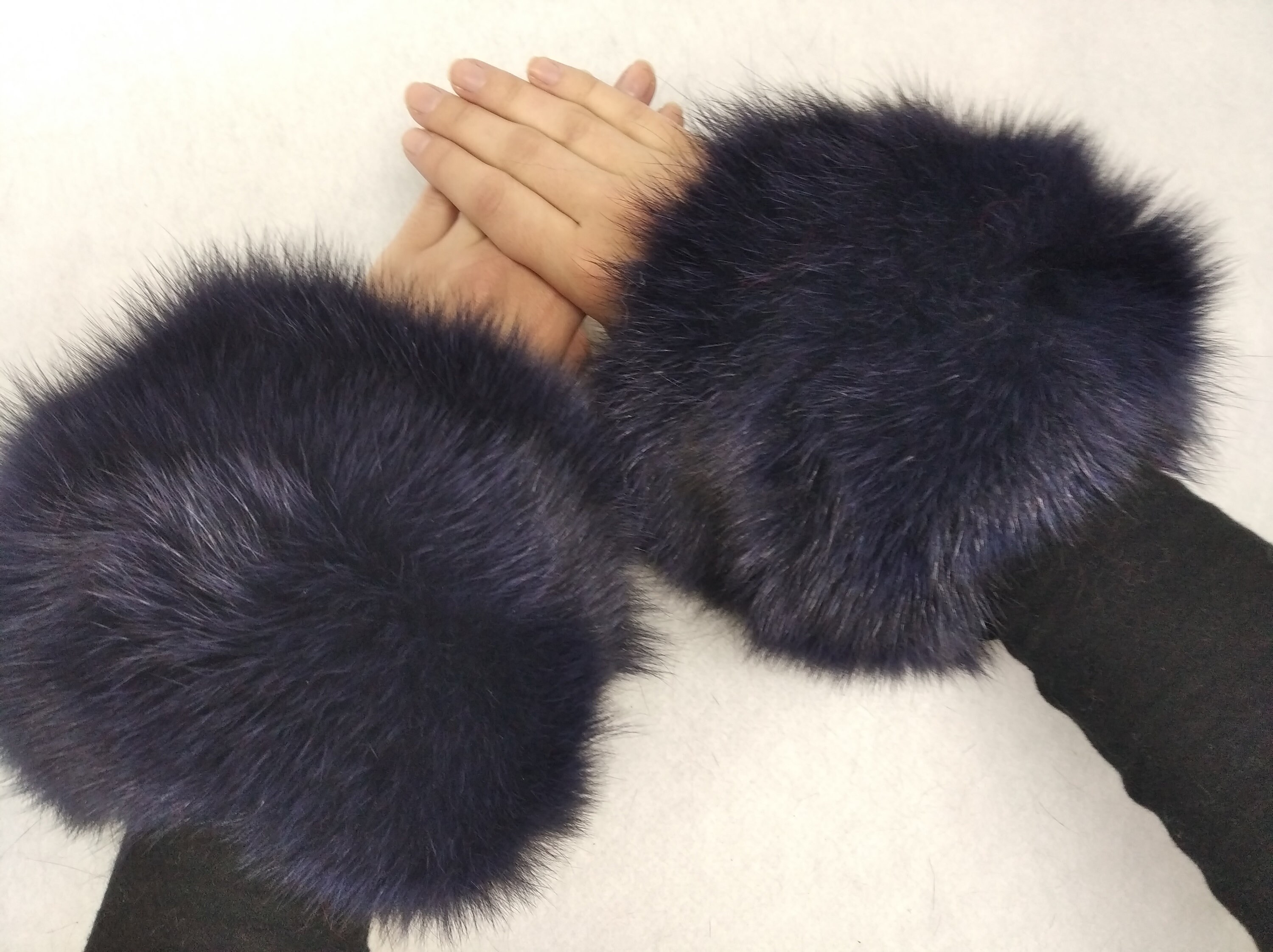 Blue Fox Cuffsfur Cuffs Fox Cuffs Women Cuffs Natural Fur - Etsy