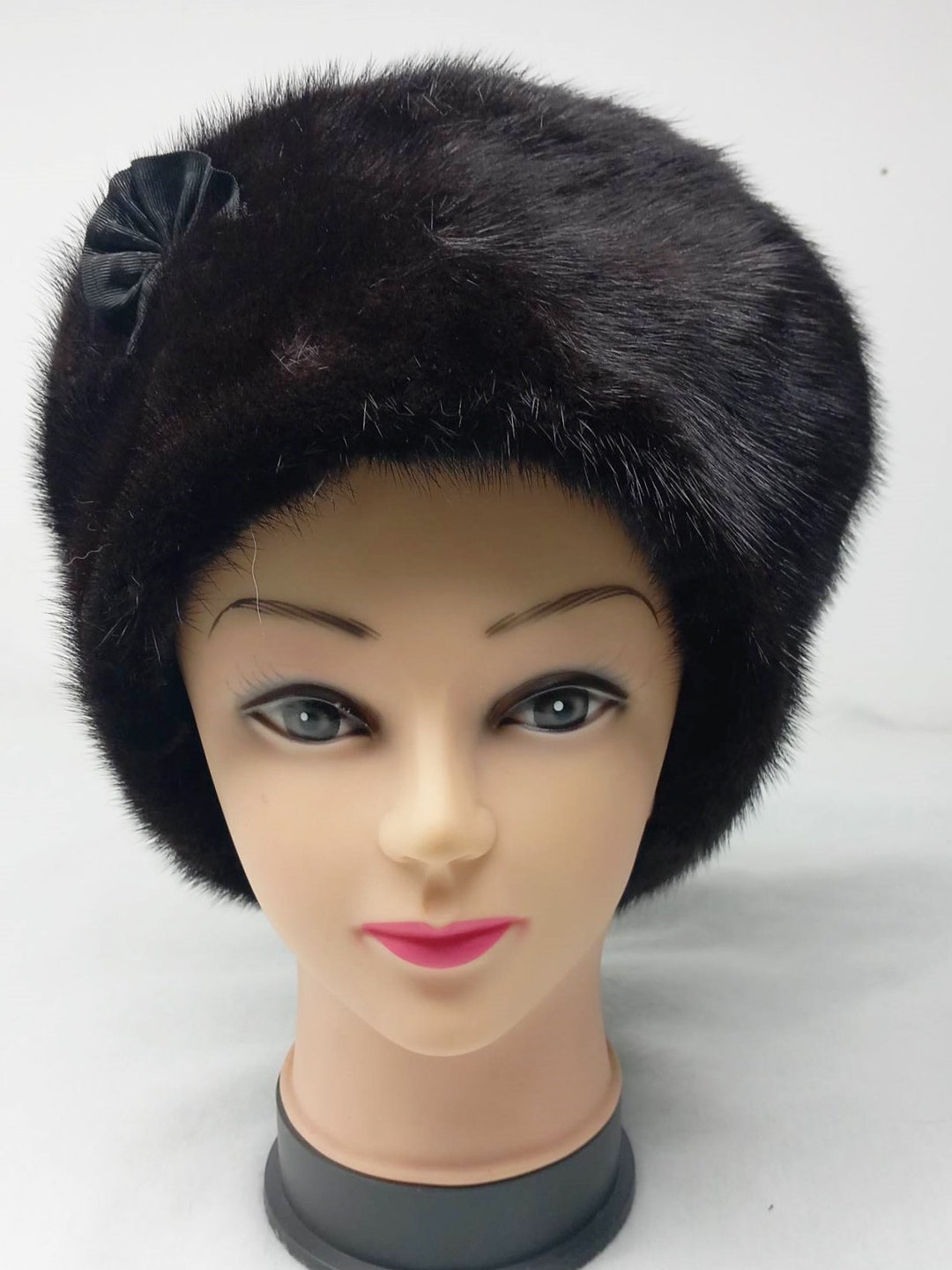 Classy Brown Mink Fur Hat, Mink Fur Hat, Elegant Mink Fur Cap, Classy ...