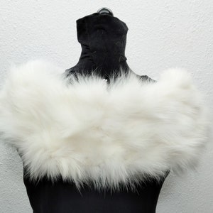 White Fox Fur Collar, Fox Fur Collar, Elegant Fox Collar, Detachable ...