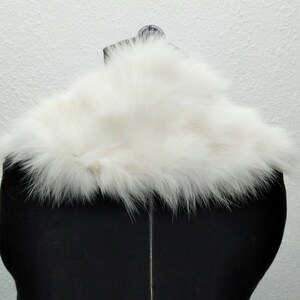 White Fox Fur Collar, Fox Fur Collar, Elegant Fox Collar, Detachable ...