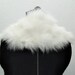White Fox Fur Collar, Fox Fur Collar, Elegant Fox Collar, Detachable ...