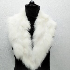 White Fox Fur Collar, Fox Fur Collar, Elegant Fox Collar, Detachable ...