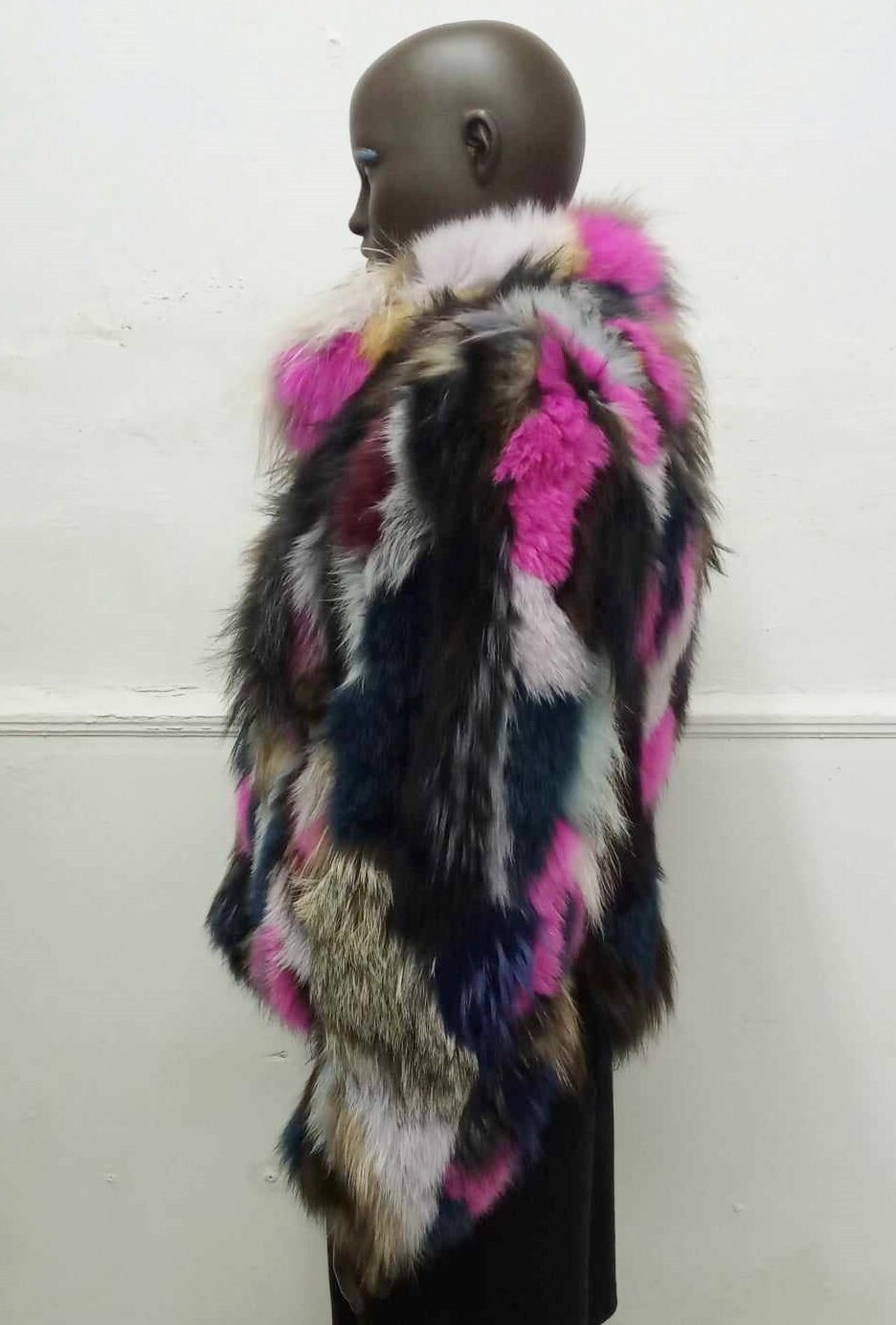 Colourful Fox Fur Jacket Luxury Fox Jacket Elegant Skin Fox - Etsy