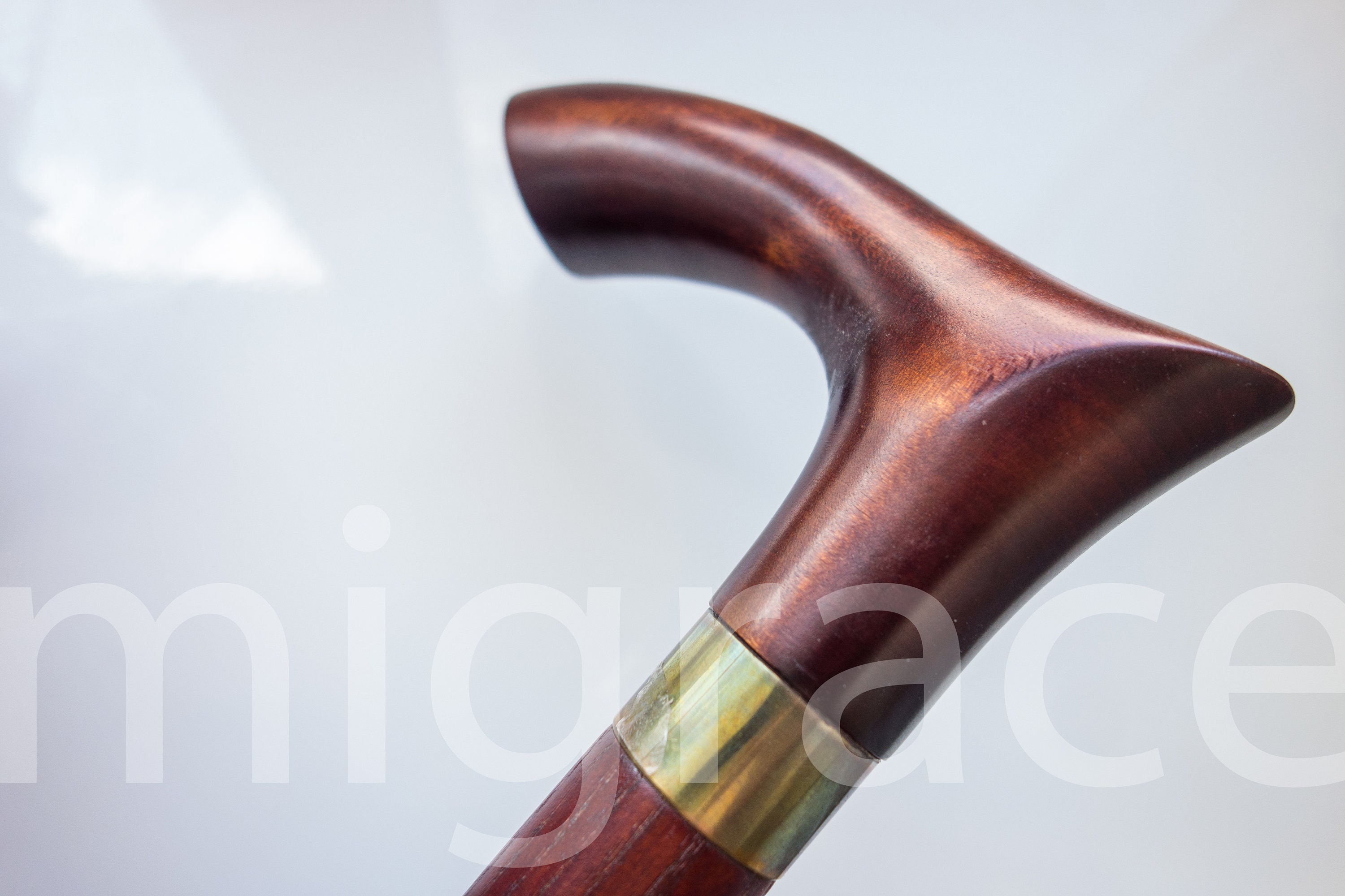 PATHFINDER Walking STICK Wood CANE Carving Unique Art Brown - Etsy