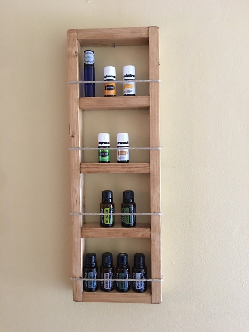 Tall Skinny Mini Wooden Box Essential Oil Storage Shelf With - Etsy