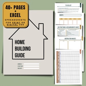 Home Building Planner, Custom Home Planner, New House Construction, New ...