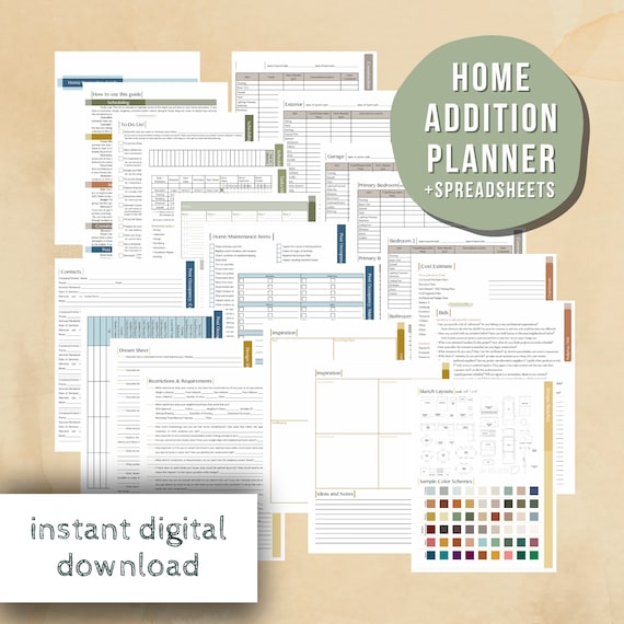 Printable Home Addition Costs
