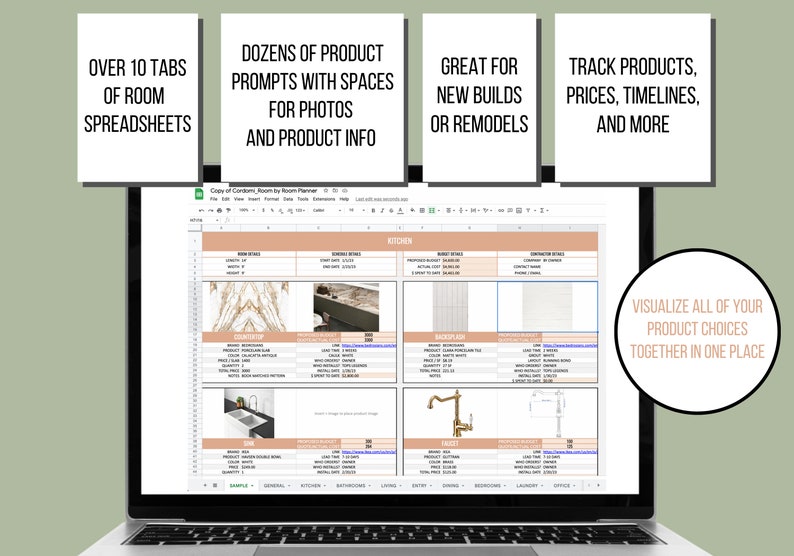 Interior Design Selection Renovation Budget Spreadsheets Remodel New ...