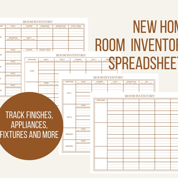Room by Room Home Inventory Checklist - Etsy