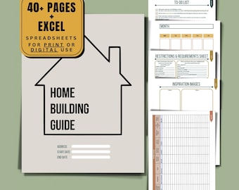 Home Building Planner Printable Guide, Organization for New Home Build ...
