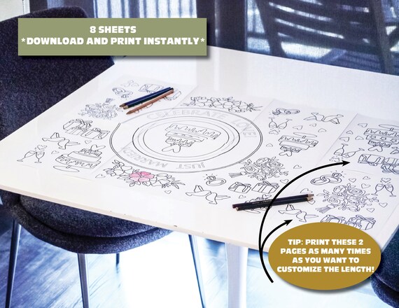 Table Setting Coloring Page