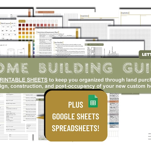 Home Building Planner Custom Home Planner New House - Etsy