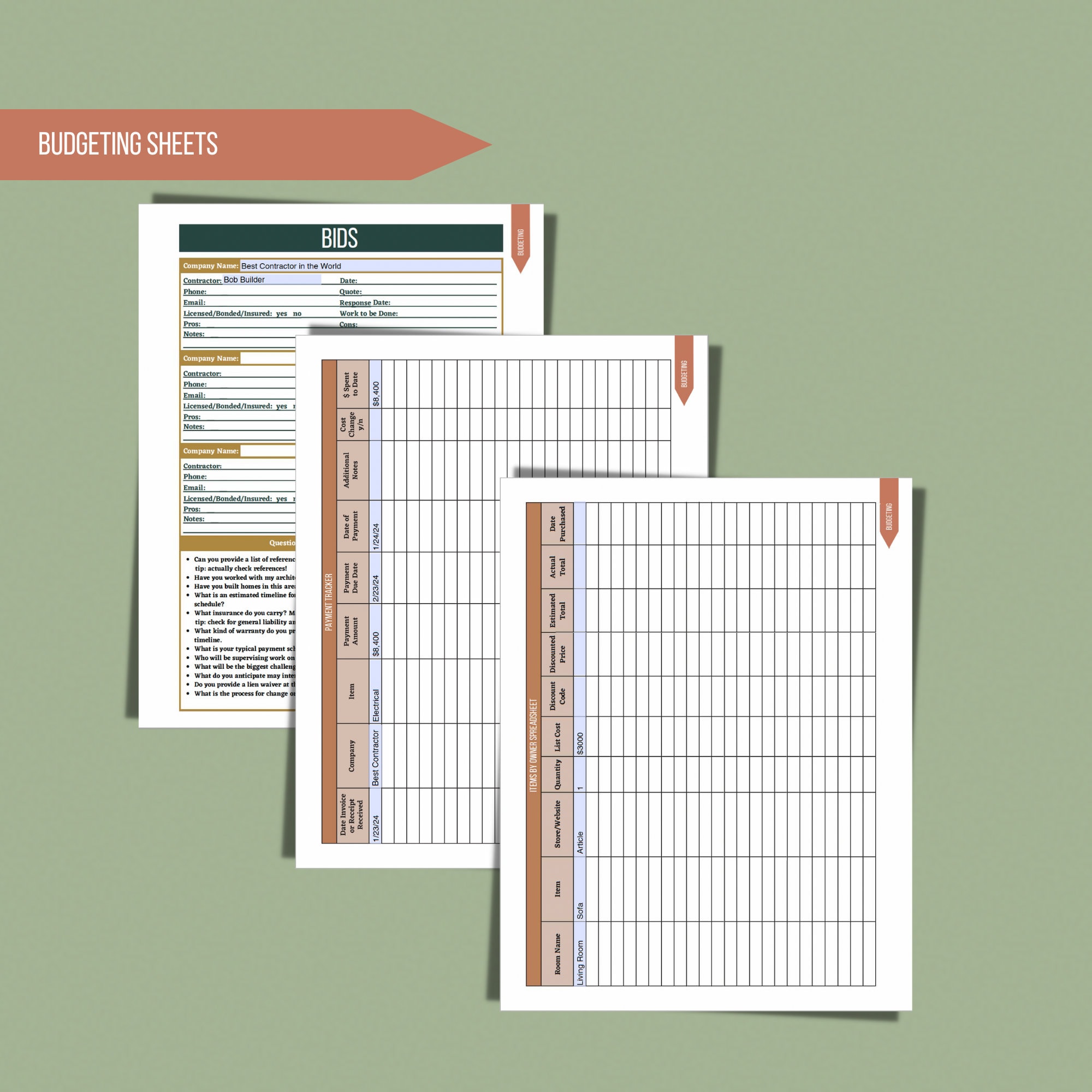 Home Building Planner, Custom Home Planner, New House Construction, New ...