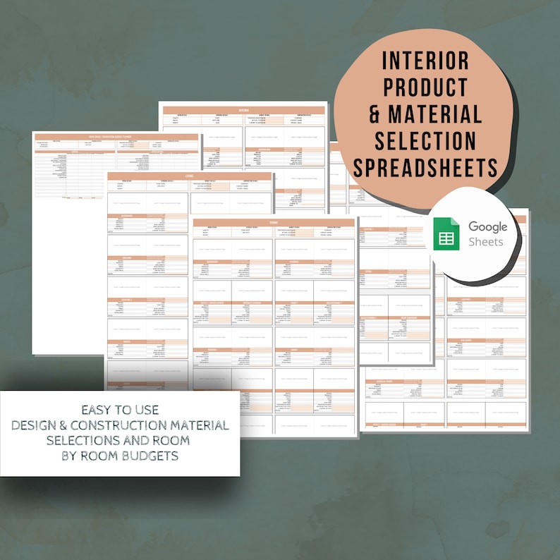 Interior Design Selection Renovation Budget Spreadsheets Remodel New ...