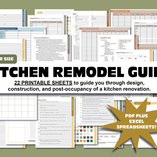 Remodel Planner - Etsy