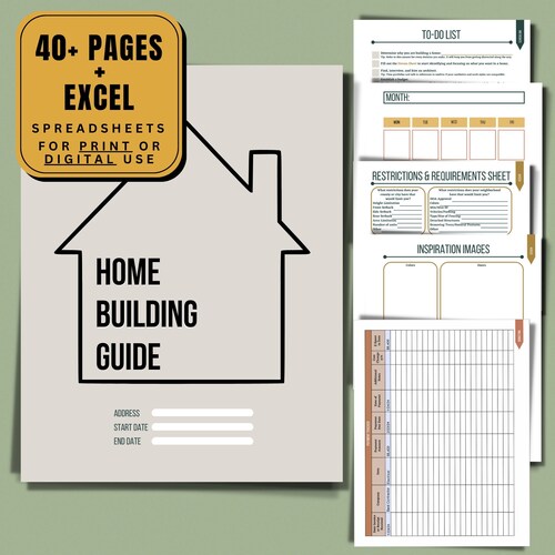 Home Building Planner Custom Home Planner New House - Etsy