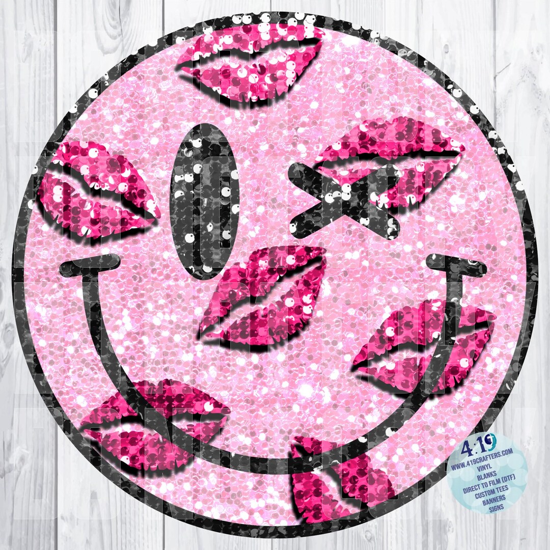 Kissy Smiley Happy, Sublimation Transfer, Direct to Film Transfer, DTF ...