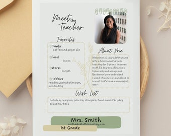 Editable Meet the Teacher Template- Minimalist Classroom - Etsy