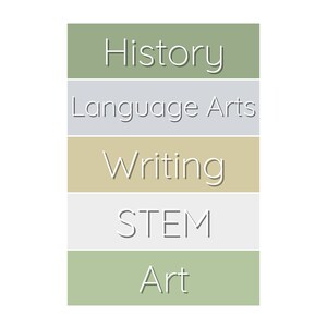 Subject Labels Minimalist Classroom printable - Etsy