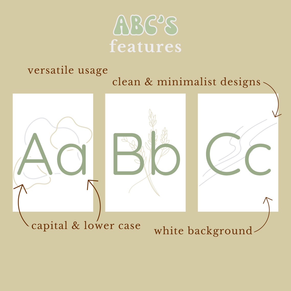 Alphabet Display Letters Printable - Etsy