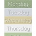 Days of the Week - Sage Neutral Printable (minimalist Classroom) - Etsy