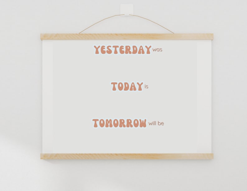 Whats Today Chart Printable, Preschool Days of the Week Chart- Cotton ...