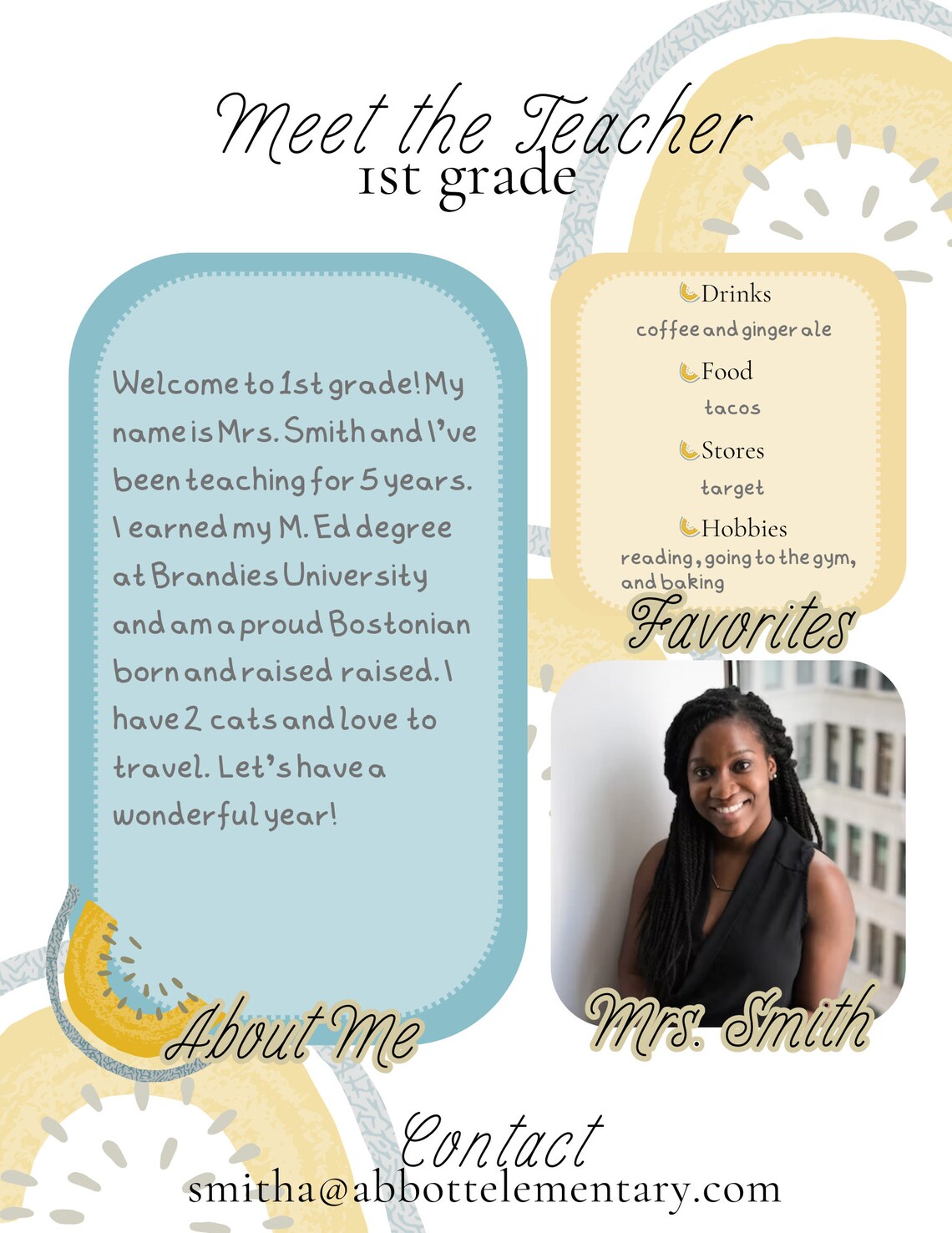 Printable Meet the Teacher Template School Forms - Etsy