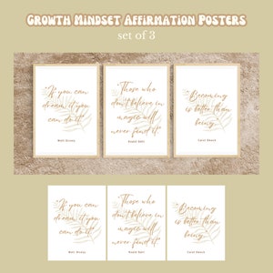 Printable Growth Mindset/affirmation Posters- Set of 3 - Etsy