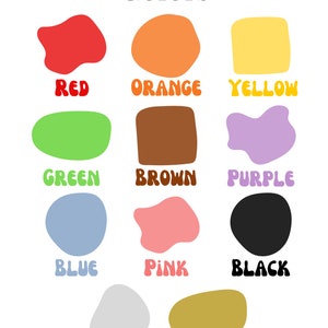 Printable Colors Chart (minimalist Classroom) - Etsy