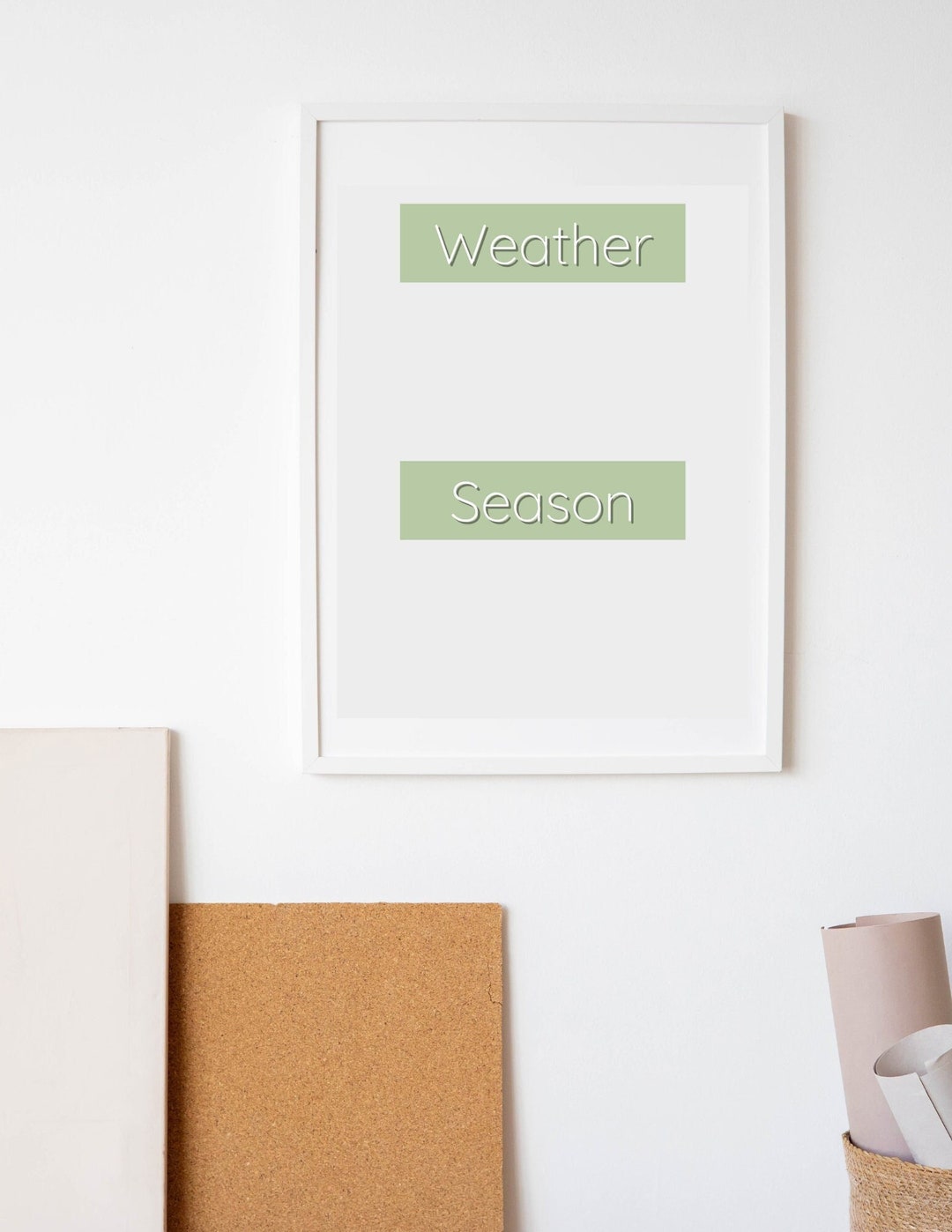 Printable Weather Chart With Matching Icons- Weather and Season - Etsy