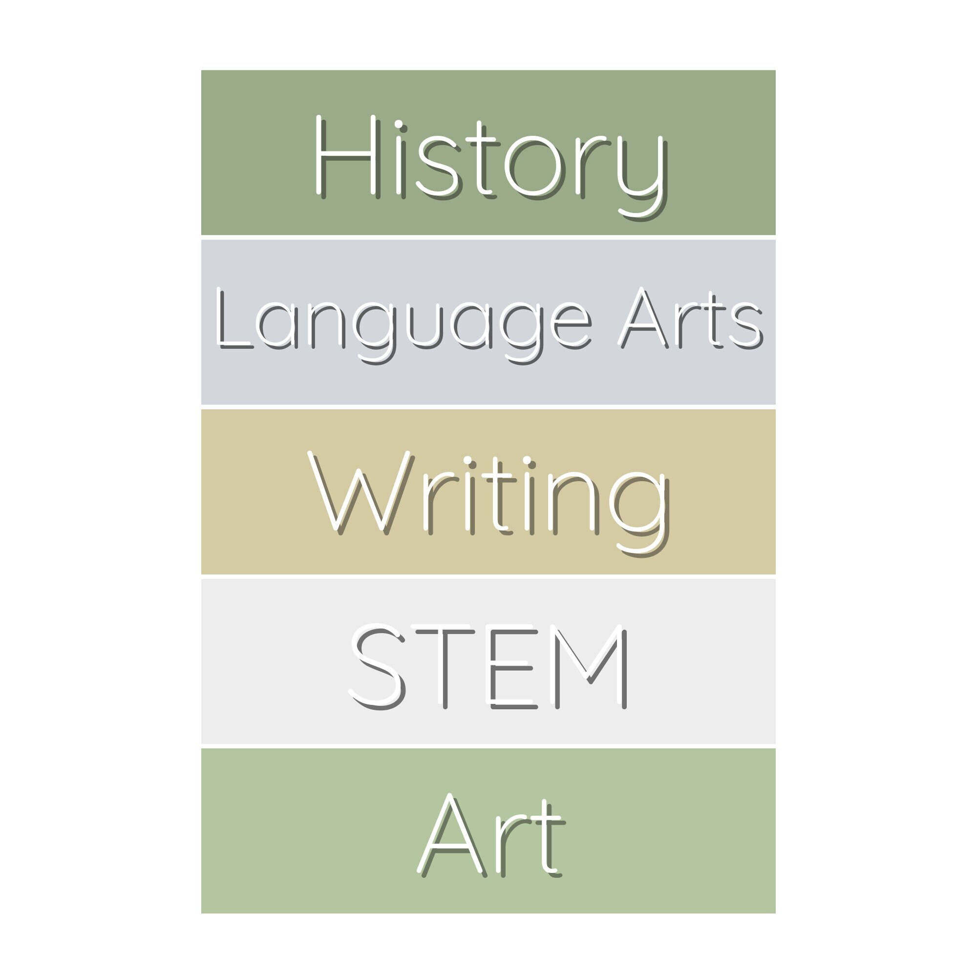 Subject Labels Minimalist Classroom printable - Etsy