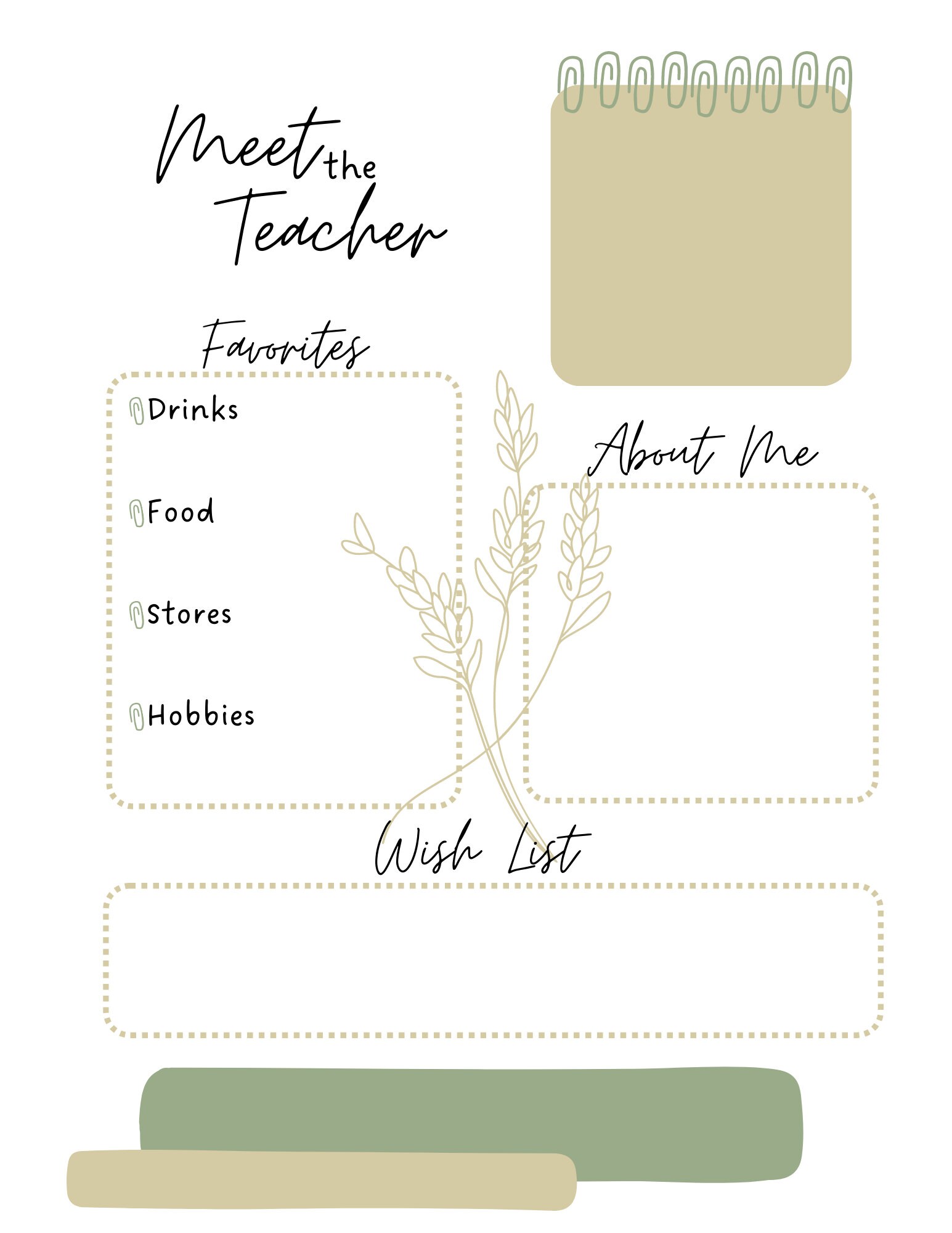 Printable Meet the Teacher- Minimalist Classroom - Etsy