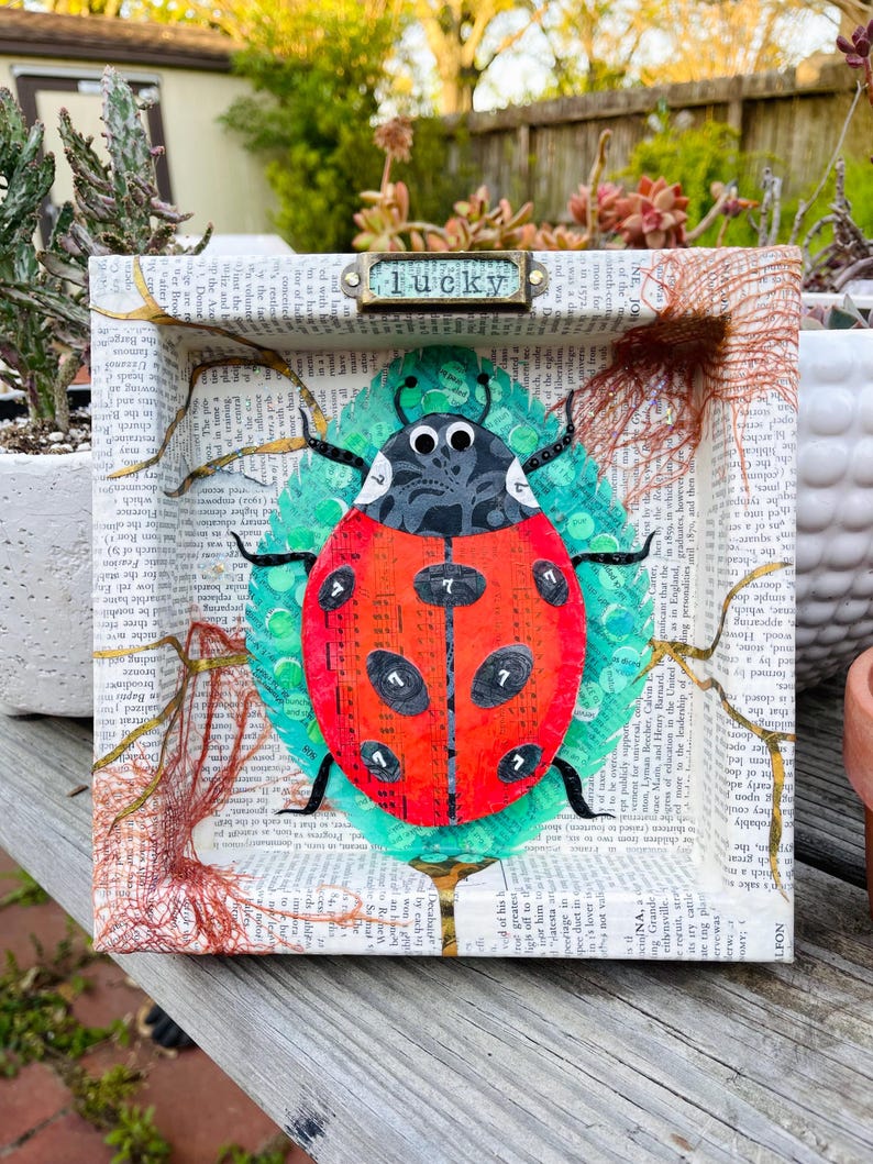Ladybug Art, Original Ladybug Painting, Lucky Ladybug - Etsy