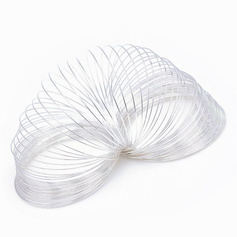 Steel Memory Wire Silver Colour Nickel Free 60mm X 1mm 20 - Etsy UK