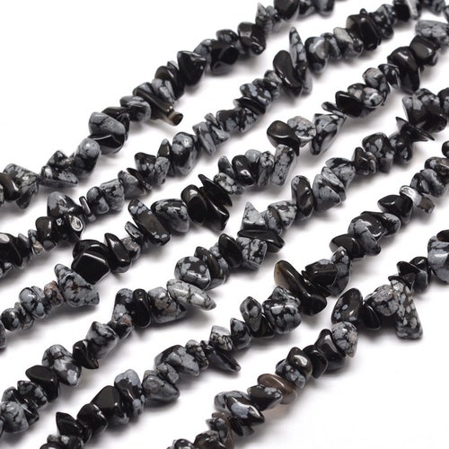 31 Strand Natural Black Obsidian 5-8mm Chip Beads - Etsy