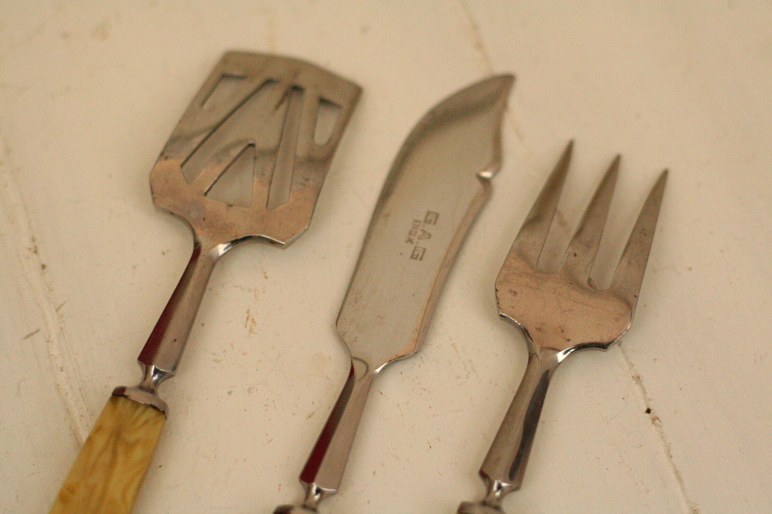 Fish Servers Inox Stainless Steel French Vintage Kitchenware - Etsy UK