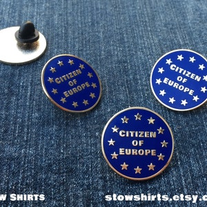 Citizen of Europe Enamel Pin, EU Enamel Pin, Europe Metal Pin Badge ...