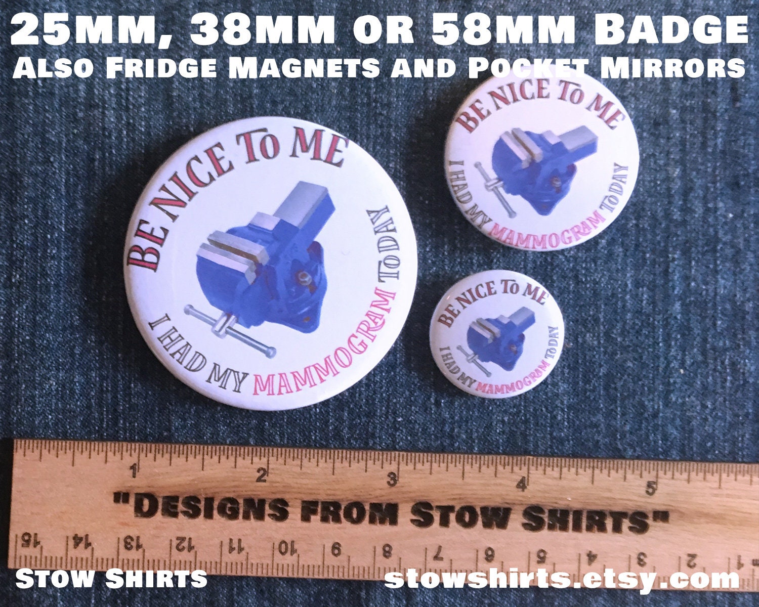 Funny Mammogram Badge Be Nice to Me I Had My Mammogram Today - Etsy UK