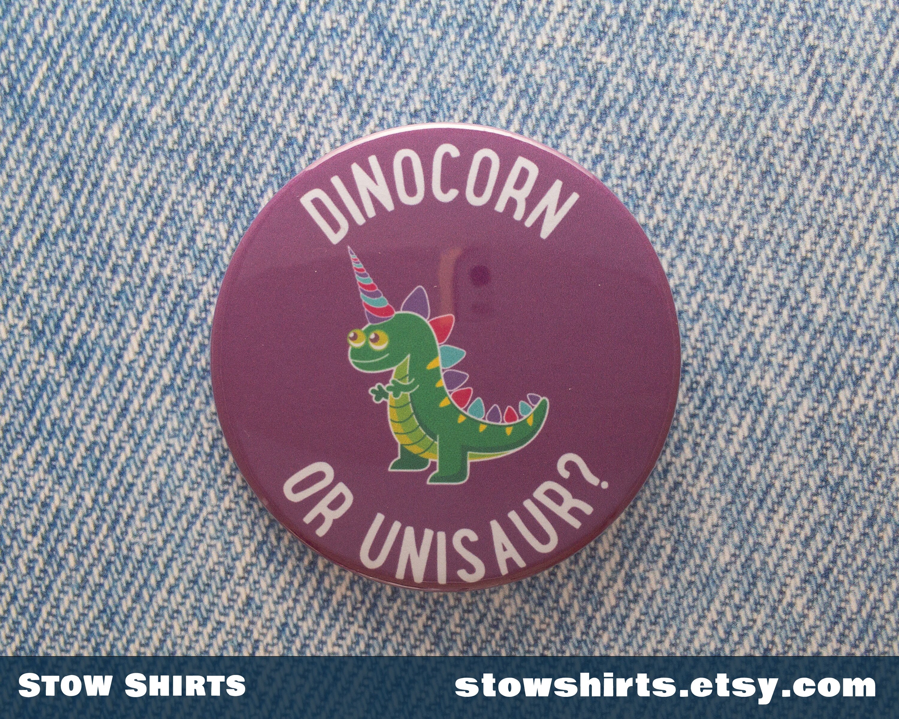 Funny Dinocorn dinosaur Unicorn Badge dinocorn or | Etsy UK