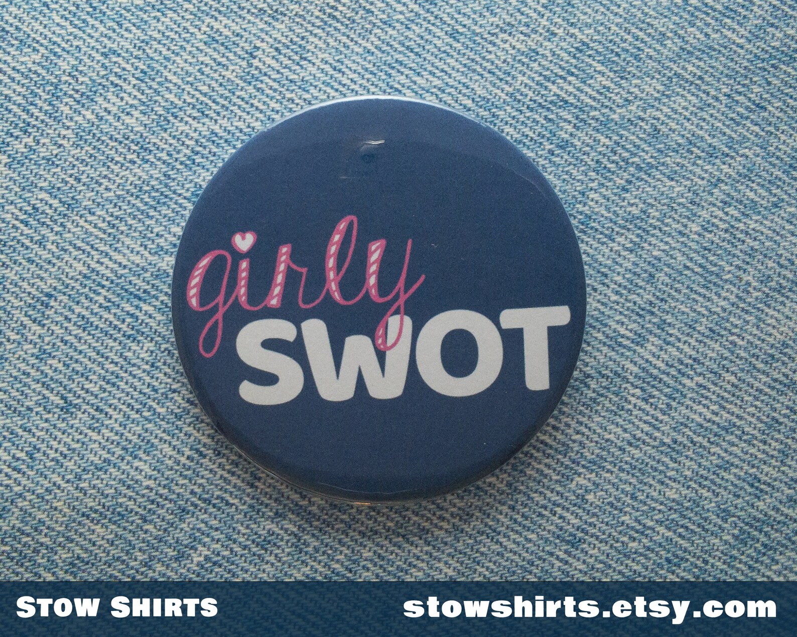 Girly Swot Pin Button Badge 25mm 38mm 58mm Fridge Magnet | Etsy