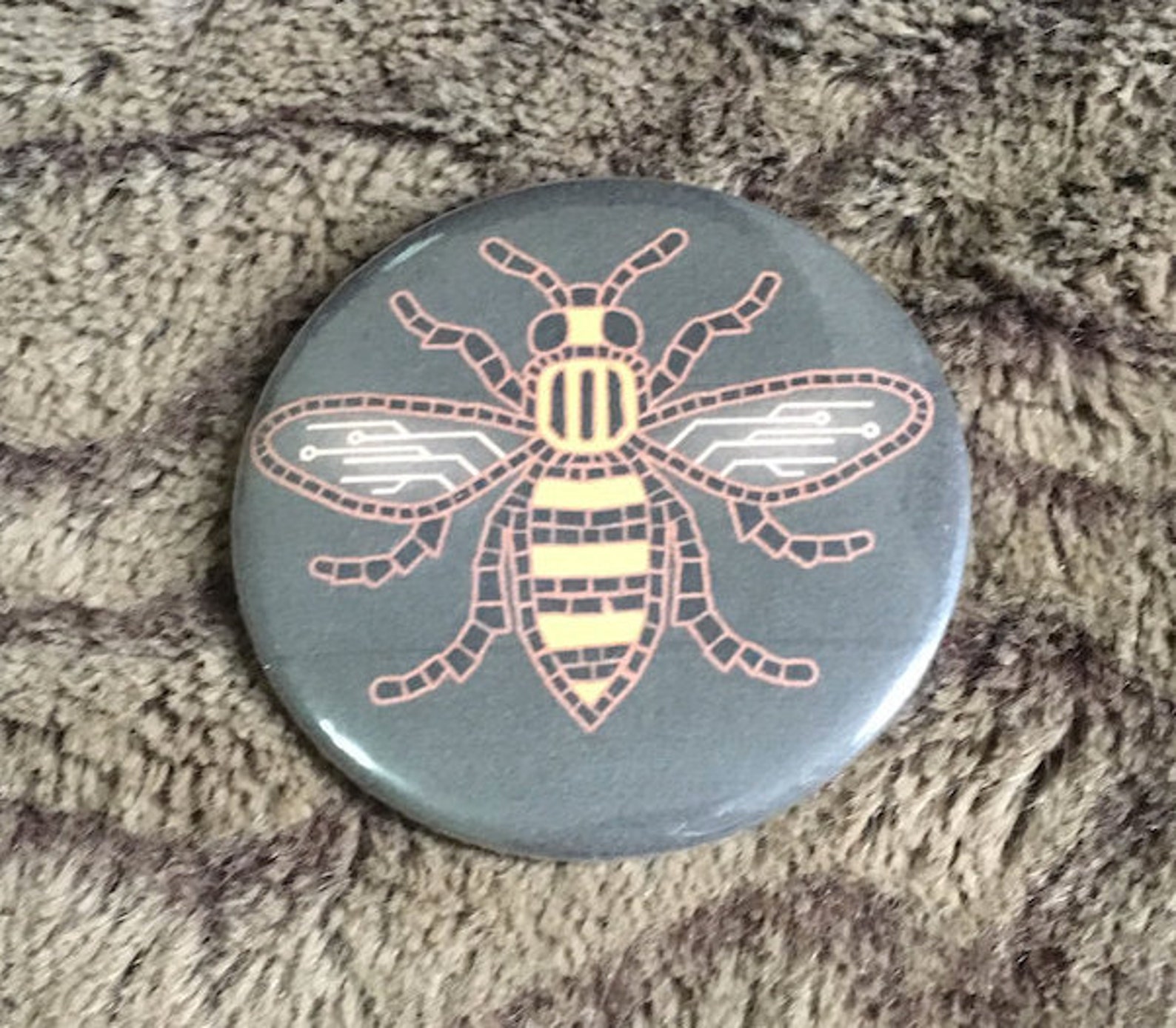 Mancunicon Manchester Bee charity Donation 58mm 2 - Etsy