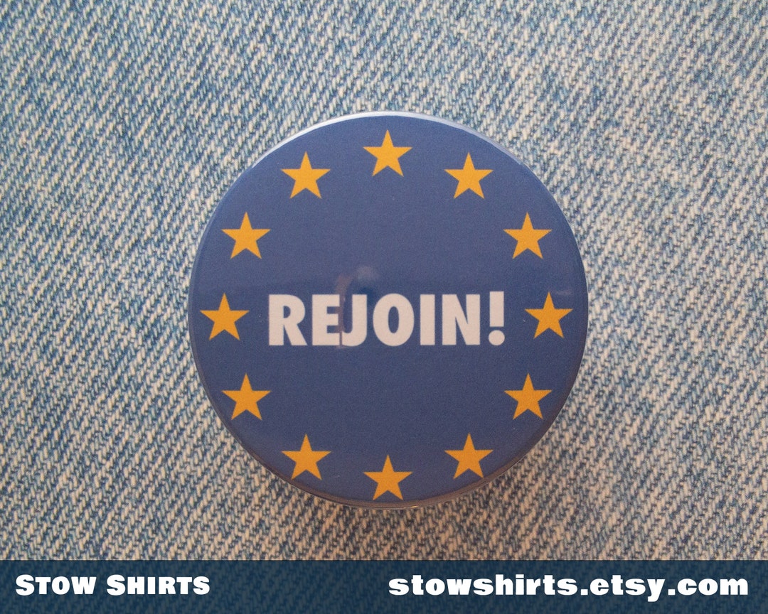 Rejoin Pro-europe Pin Button Badge, Rejoin European Union Badge, Pro-eu ...