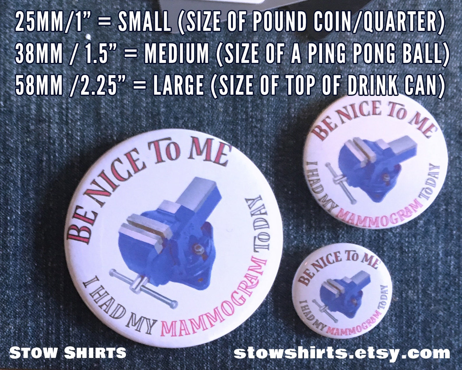 Funny Mammogram Badge Be Nice to Me I Had My Mammogram Today - Etsy UK